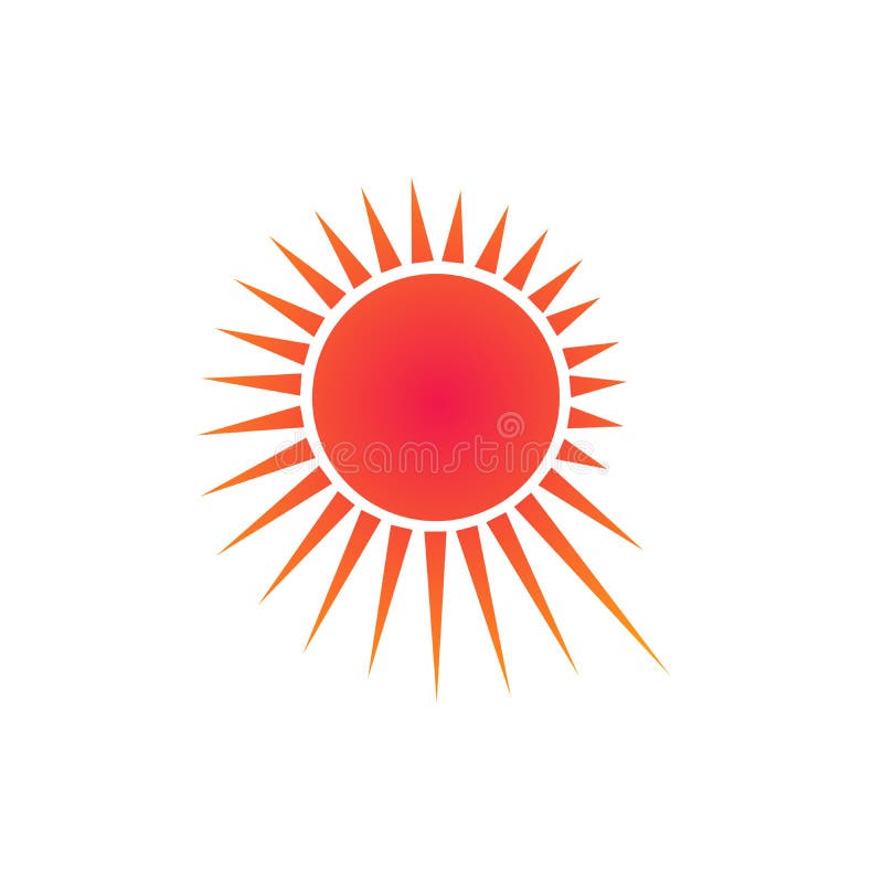 Sun Logo with Different Rays Design Template. Vector Illustration ...