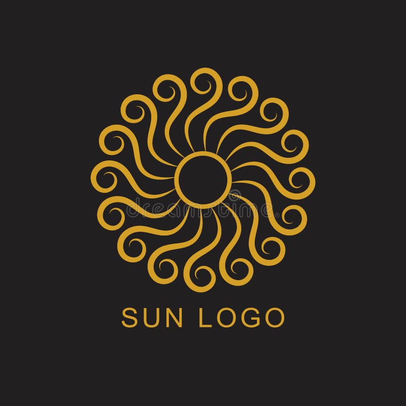 Sun Logo Icon Logotype Design Element Ilustración del Vector ...