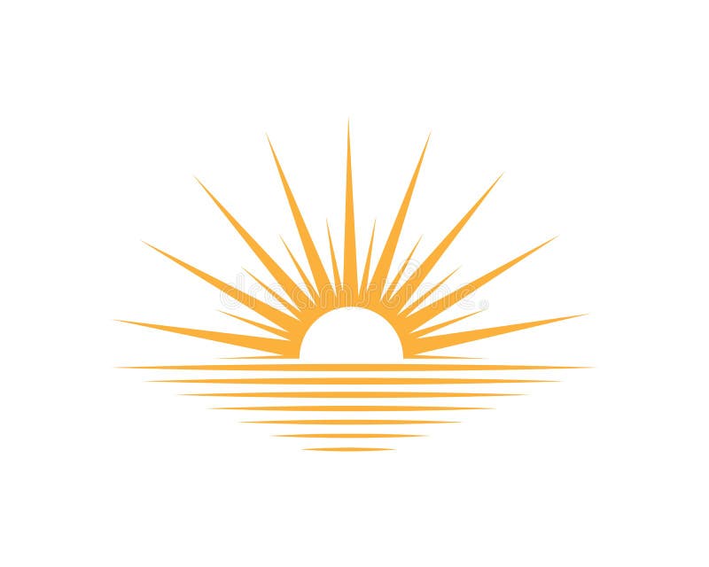Sun logo light icon stock illustration. Illustration of symbol - 127650910