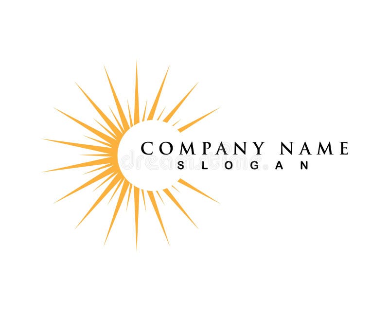 Sun logo light icon stock illustration. Illustration of logo - 127650903