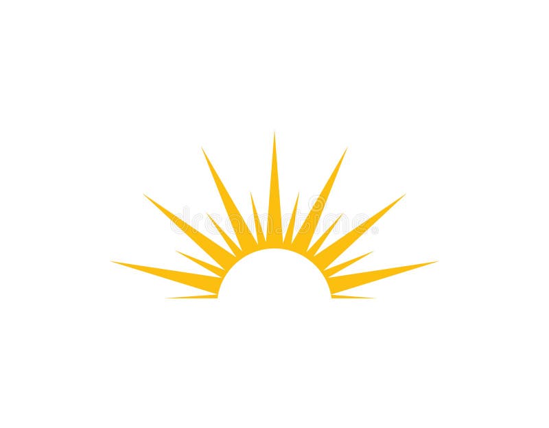 Sun logo light icon stock illustration. Illustration of star - 127651375