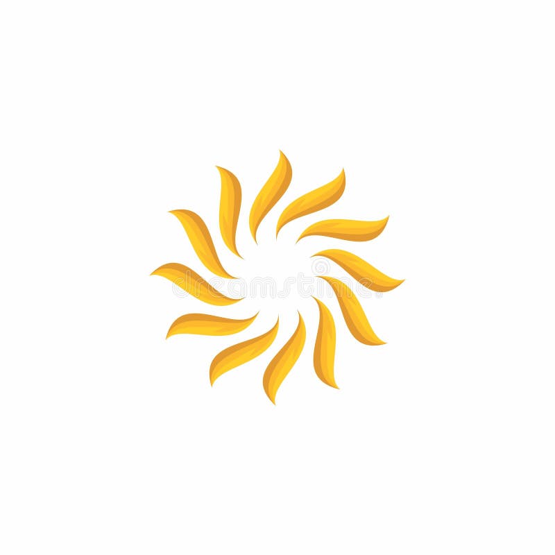 Sun Logo Simple Design stock illustration. Illustration of simple ...