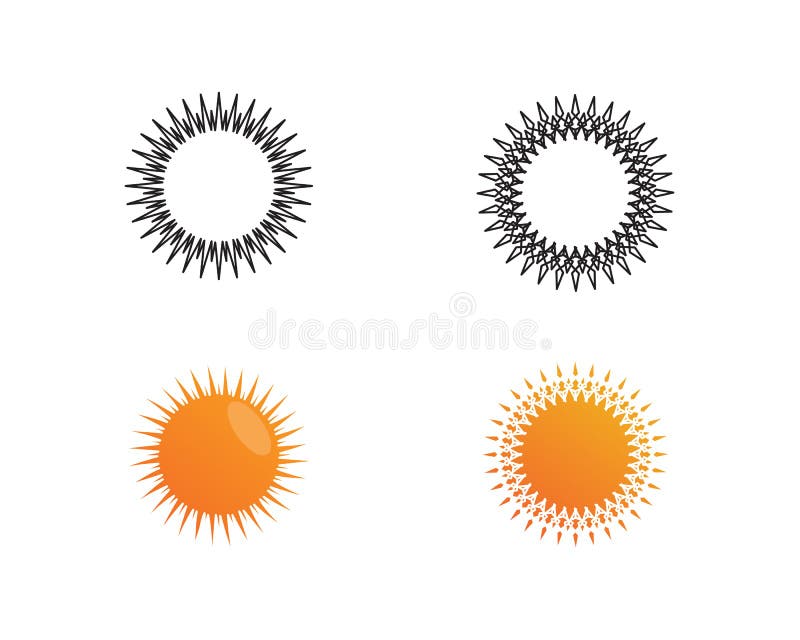 Sun Logo and Symbols Star Icon Web Vector Stock Vector - Illustration ...