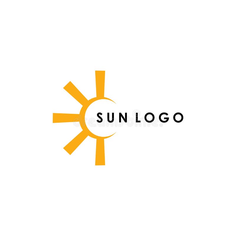 Sun logo template stock illustration. Illustration of design - 166727004