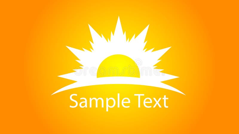 Sun logo with text stock vector. Illustration of light - 95003250
