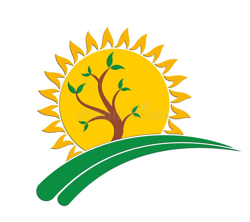 Sun And Tree Logo Designs