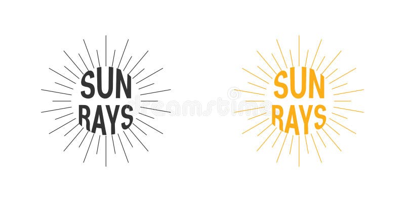 Sun Logo Vector Icons. Sun Rays Logo. Sun Rays Text Stock Vector ...