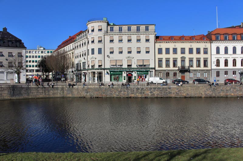Sun lovers on the quay editorial photo. Image of sweden - 53301996