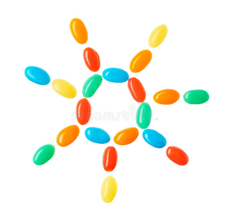 Sun Made of Multicolored Candies Stock Image - Image of season ...