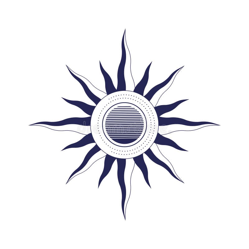 Sun astrology icon stock vector. Illustration of mystic - 258210809