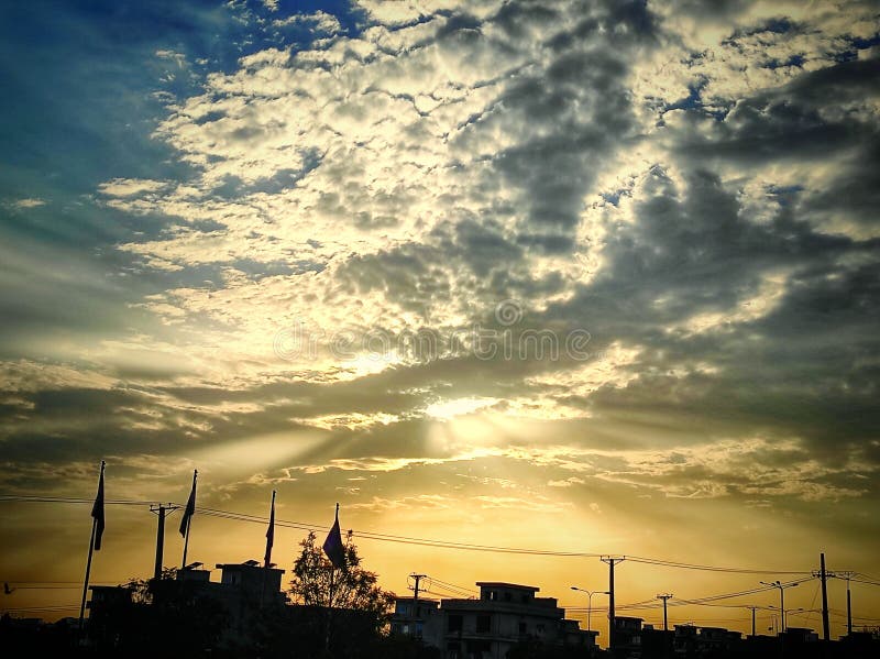 SUN MAGICAL RAYS stock image. Image of rays, beauty - 188478159