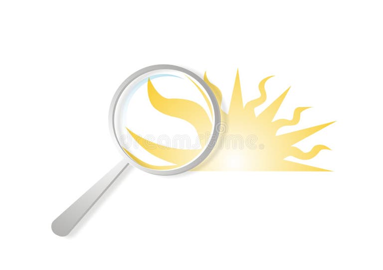 Sun Magnifying Glass Stock Illustrations – 1,035 Sun Magnifying Glass ...