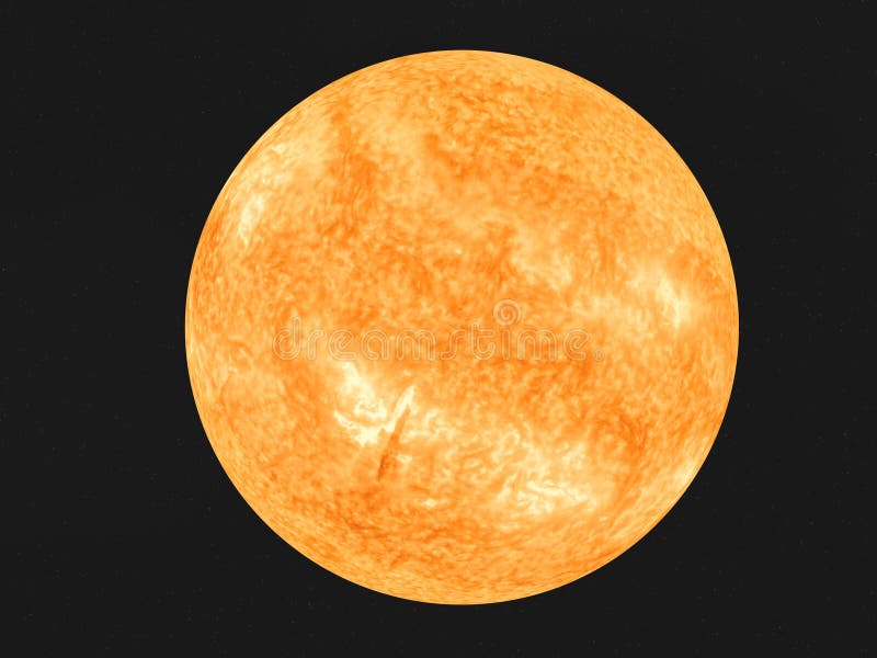 The Sun. the Main Star of Solar System in Outer Space Stock ...