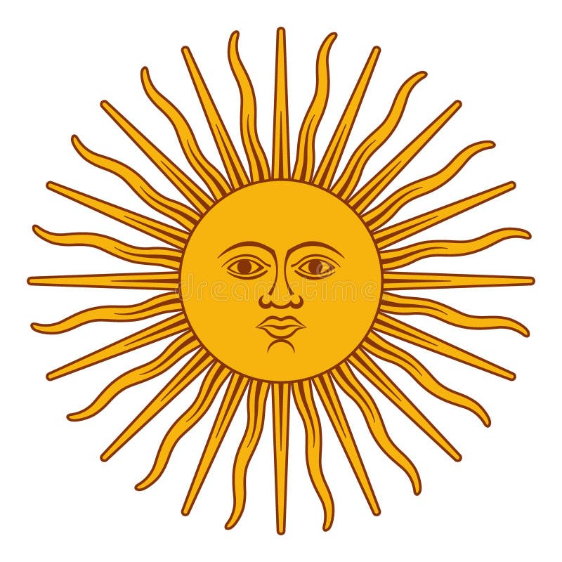 Sun of May stock vector. Illustration of vector, symbol - 267018863