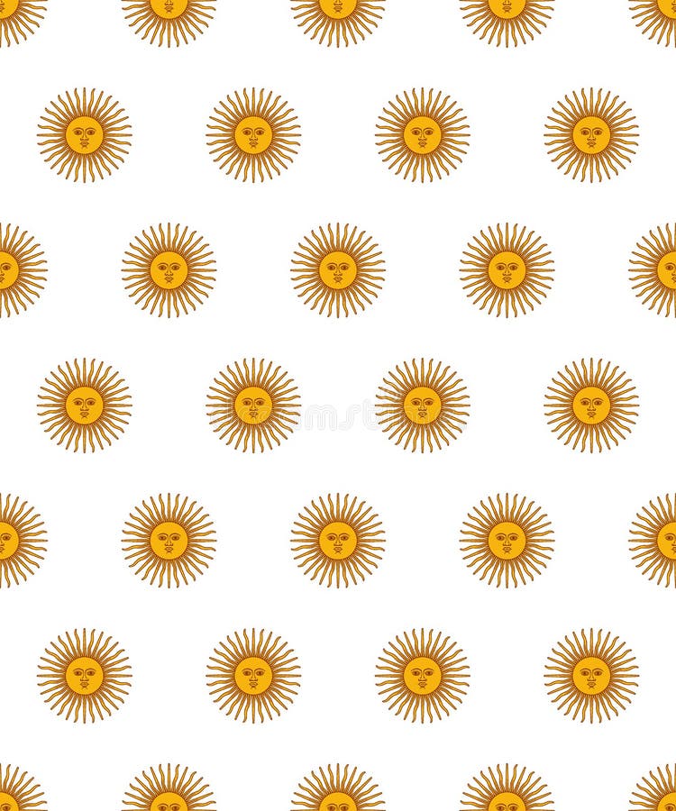 Sun of May pattern stock vector. Illustration of ensign - 267018870