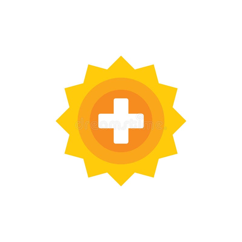 Sun Medical Logo Icon Design Stock Illustration - Illustration of light ...
