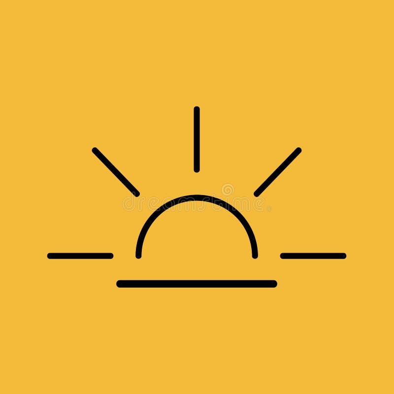 Sun Minimal Style Icon Vector Eps10 Stock Vector - Illustration of ...