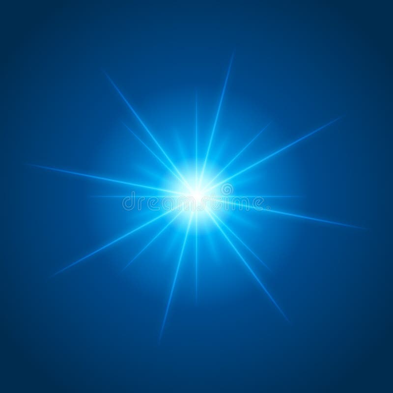 Sun Mit Blendenfleck Beleuchtet Schablone Und Hintergrund Stock ...