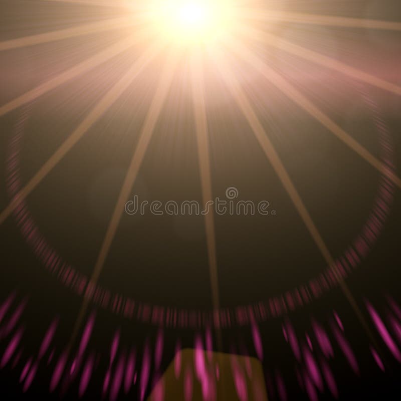 Sun Mit Strahlen Ands Scheinen Stock Abbildung - Illustration von ...