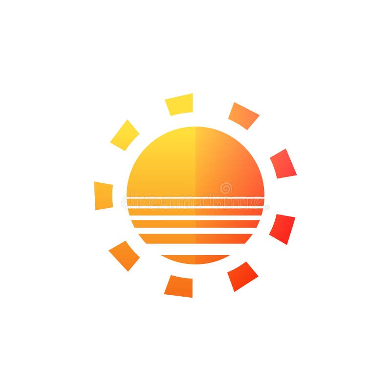 Sun Modern Icon. Sunny Circle Shape Stock Vector - Illustration of ...