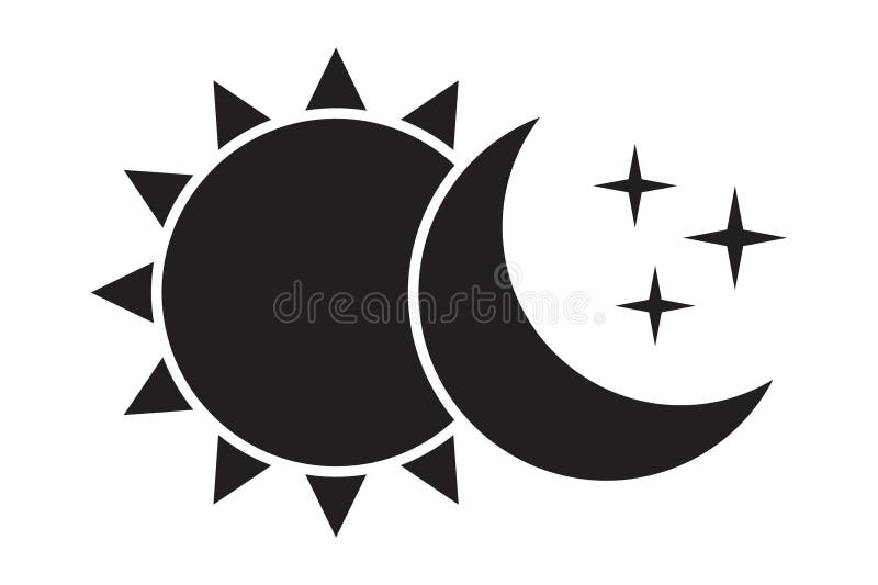 Moon Car Icon or Logo in Twotone Stock Vector - Illustration of ...