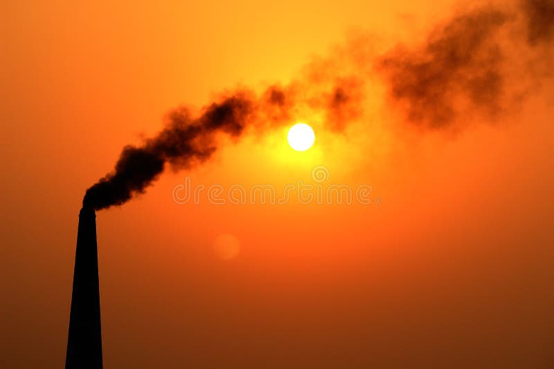 The Sun, the Moon and Pollution Stock Photo - Image of moon, silhouette ...