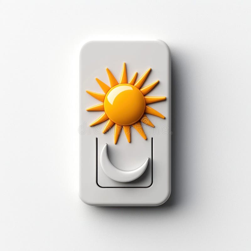 Sun and Moon Switch stock illustration. Illustration of bright - 367248985