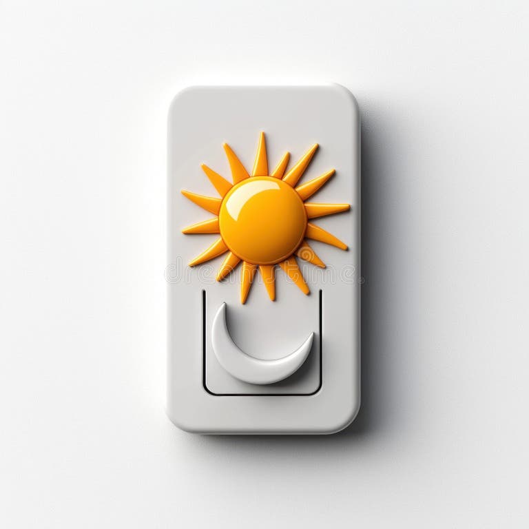 Sun and Moon Switch stock illustration. Illustration of bright - 367248985