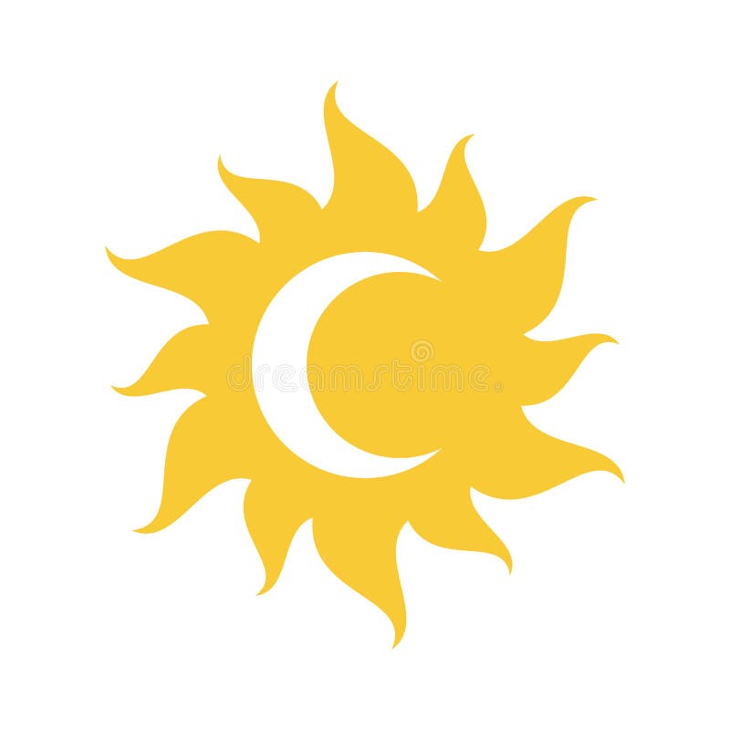 Sun and Moon Vector Icon. Day and Night Filled Symbol Stock ...