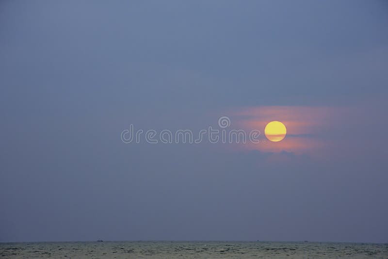 The Sun in the Morning that Reflect the Clouds and the Sea Stock Image ...