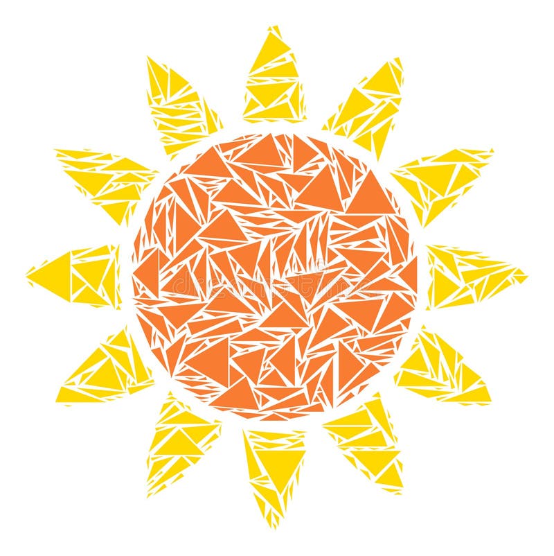 Sun Collage of Triangles stock vector. Illustration of design - 119925266