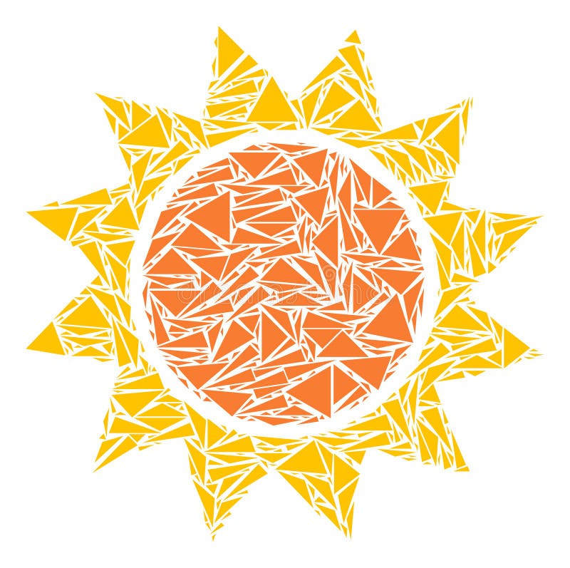 Vector Illustration Mosaic Of Sun With Rays. Stock Vector ...