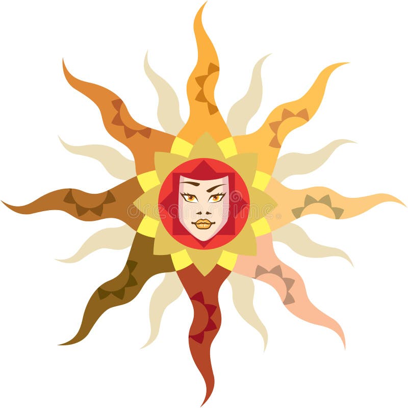 Sun Mother Nature abstract stock vector. Illustration of abstract ...