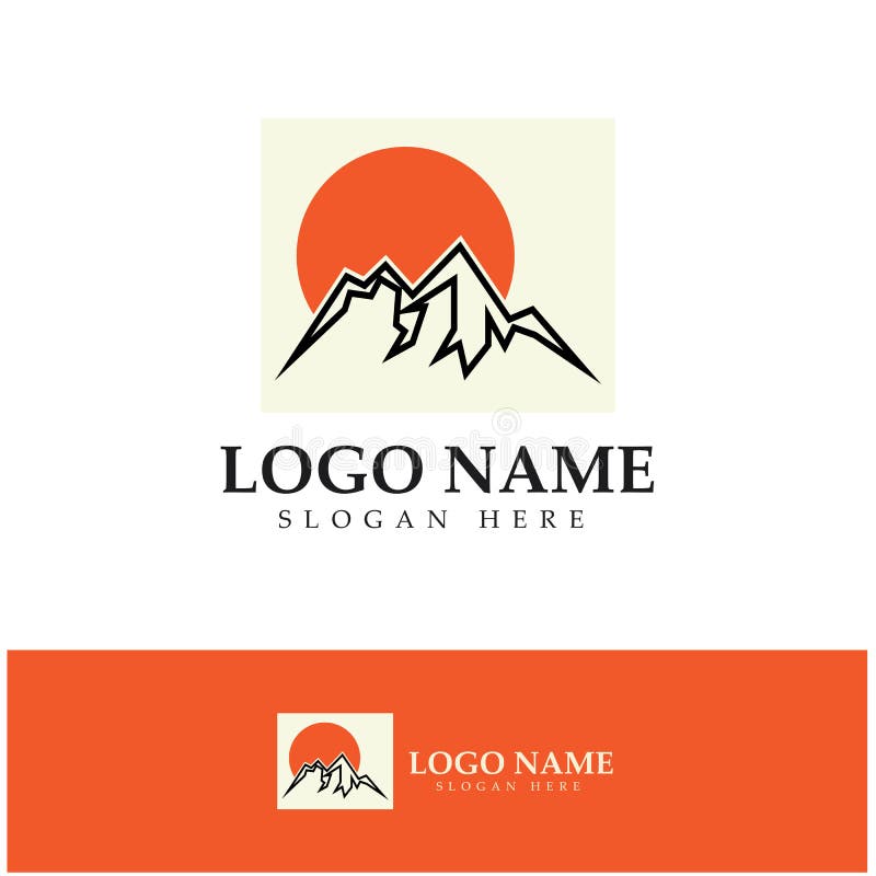 Sun Mountain Logo Icon Design â€“ Stock Illustration Stock Vector ...