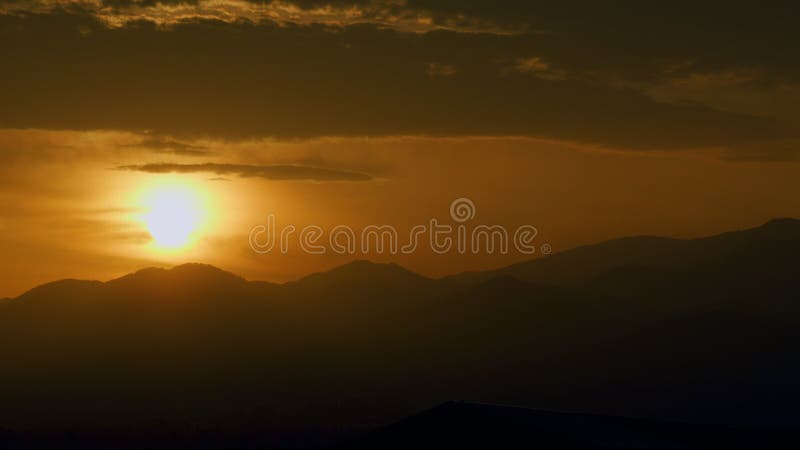 Sun and Mountain Range. Epic Sunrise on the Top of the Mountain ...