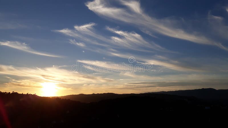 Sunset, Dusk, Sunset in Summer Stock Image - Image of landscape, city ...