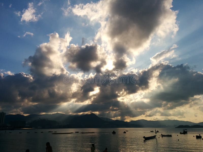 Sun n cloud stock image. Image of mountain, phenomenon - 53242205