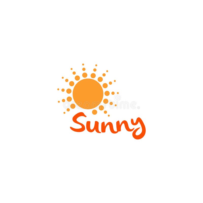 Sun Orange Color Abstract Simple Icon. Rounded Sunny Circle Shape ...