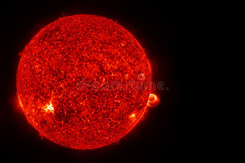 The Sun from Outer Space on a Dark Background. Elements of this Image ...