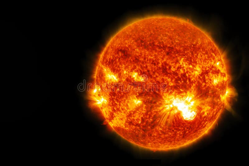 The Sun from Outer Space on a Dark Background. Elements of this Image ...