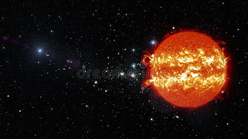 Sun In Outer Space. Elements Of This Image Furnished By NASA Stock ...