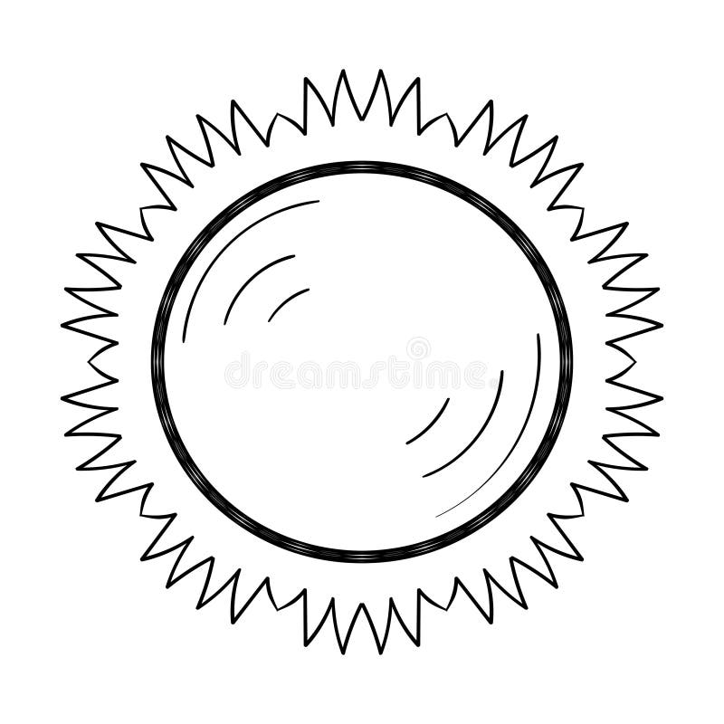 Sun Outline Vector Clip Art Illustration Coloring Stock Vector ...