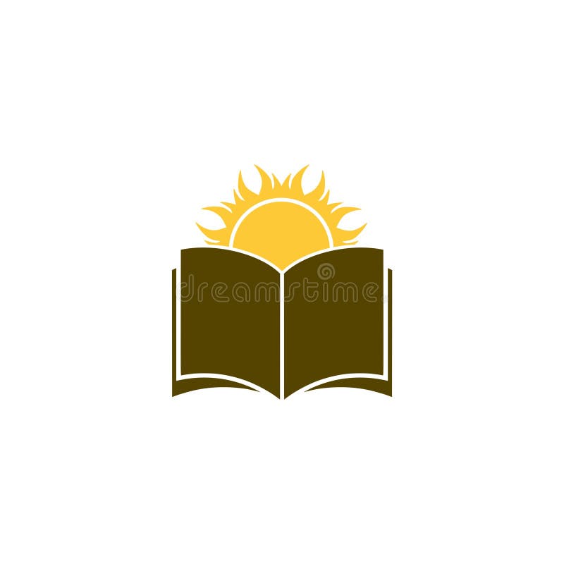 Sun Over Book Logo, Knowledge, Library Concept Stock Vector ...