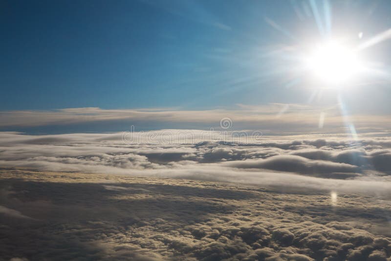 Sun over the clouds stock image. Image of radiance, peaceful - 28937149