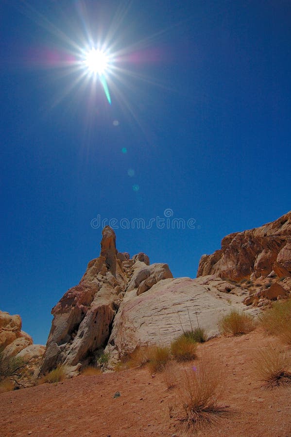Sun over desert stock image. Image of north, valleys, blue - 6626413