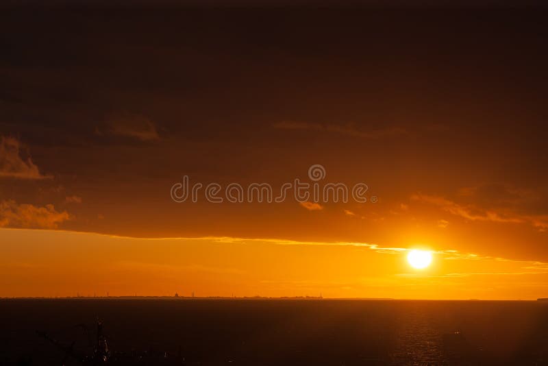 The sun over the horizon stock image. Image of twilight - 26792953