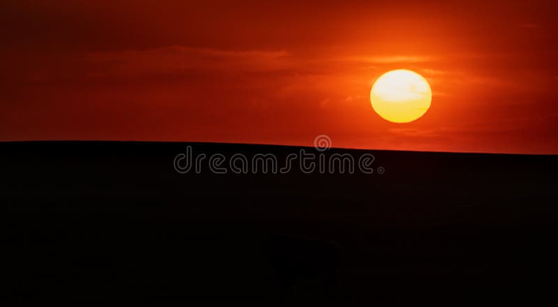 Sun Over Horizon of Smooth Field Stock Photo - Image of evening, smooth ...