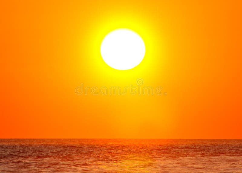Sun over the ocean stock image. Image of sunny, daytime - 17194807
