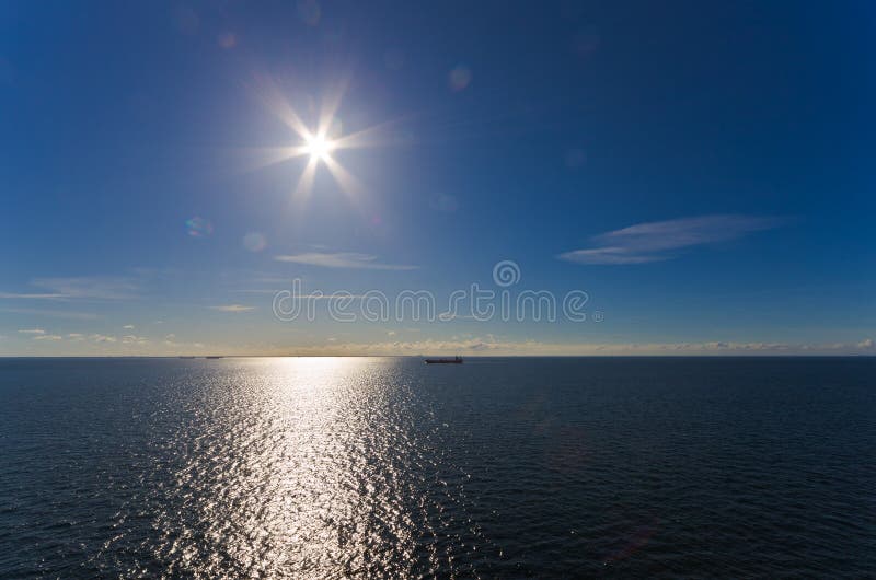 Sun over sea stock photo. Image of baltic, color, seascape - 17274928