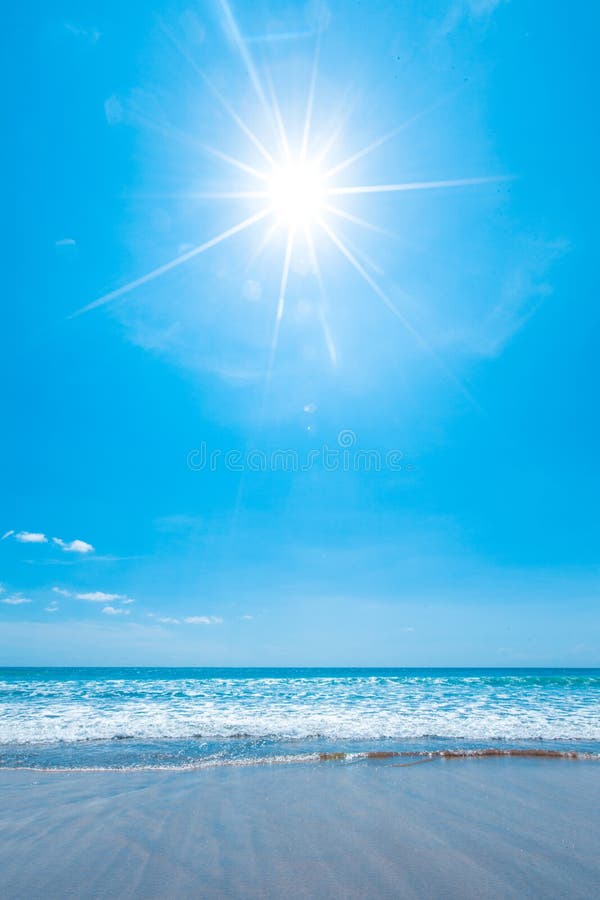 Sun over sea beach stock image. Image of scenery, peace - 189397313